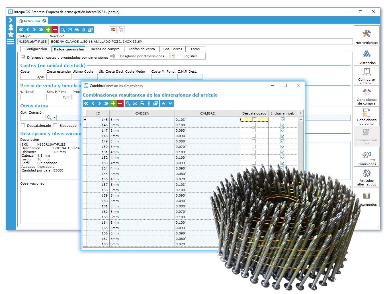 Materiales construccion - IntegraQS · Quality Software