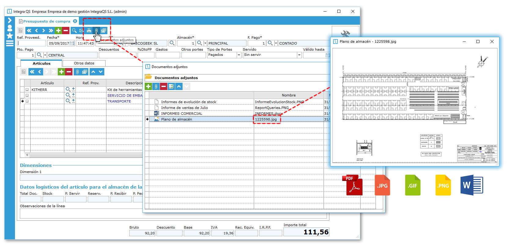 Materiales construccion - IntegraQS · Quality Software