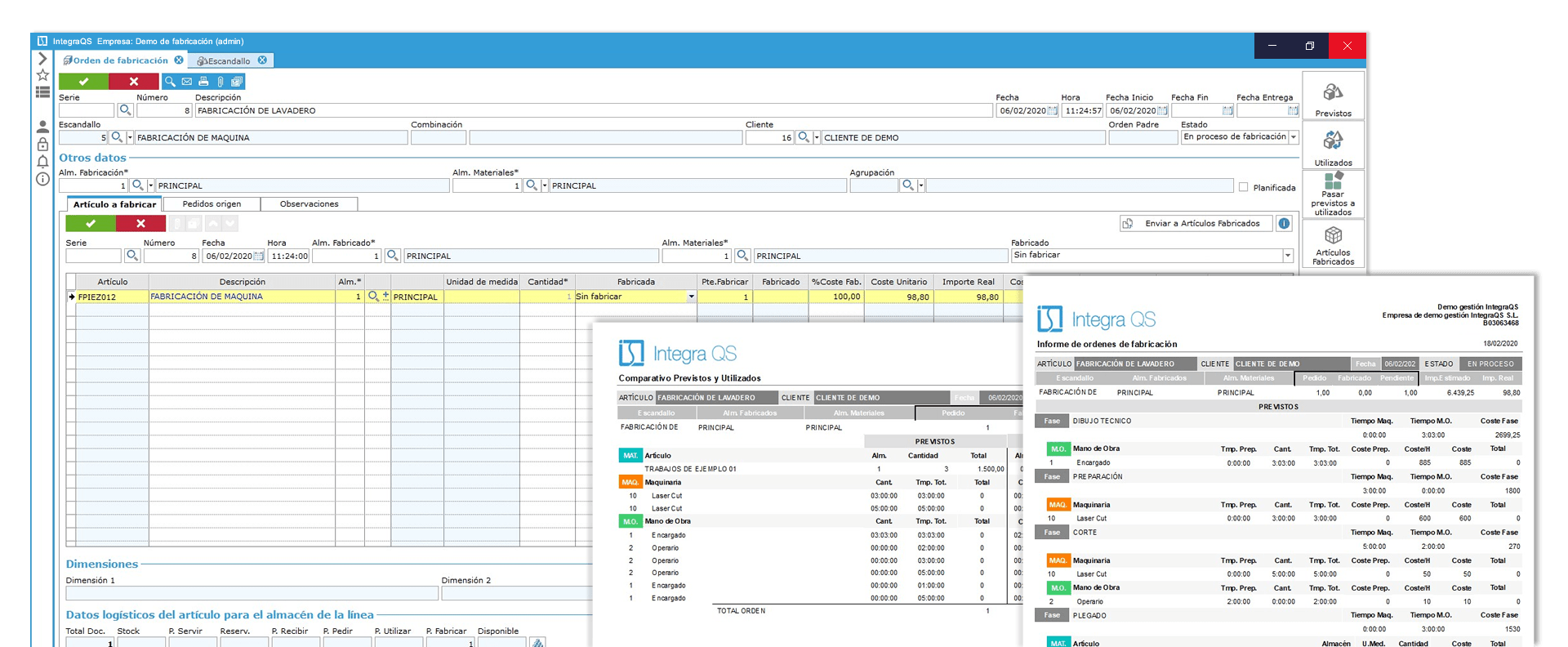 Funcionalidades - IntegraQS · Quality Software